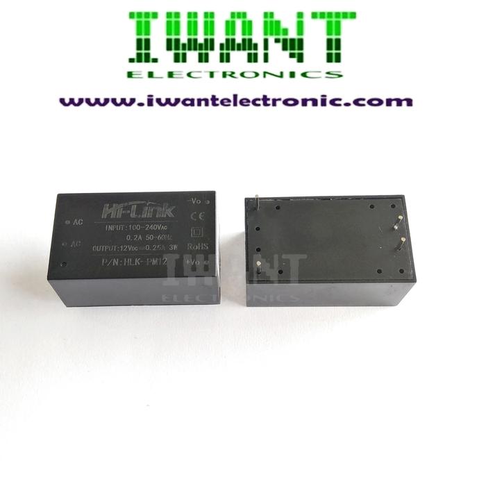 Jual HLK-PM03 HLK PM03 AC-DC 100-240VAC TO 3.3VDC 1A 3WATT HI-LINK ...