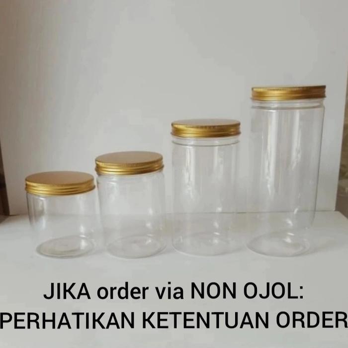 Jual Toples Tabung Silinder - Jar Plastik 1000 ml Tutup ALUMINIUM GOLD Emas - Kota Tangerang ...