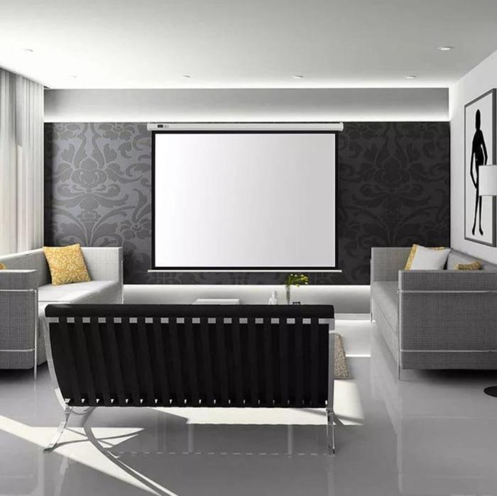 Jual Layar Proyektor Remot Otomatis 84 213 X 213 Cm - Screen Motorized ...