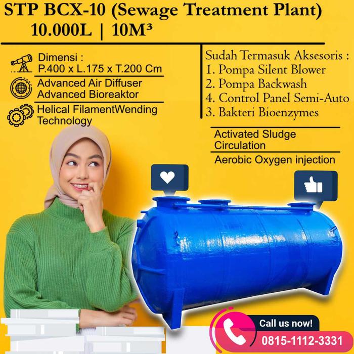 Jual TANGKI TIPE HORIZONTAL SILINDER 10000 LITER 10M3 / STP BIOTECH ...