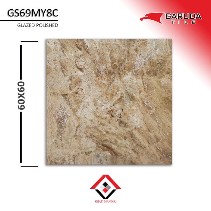 Jual granit 60x60 - motif marmer - garuda nube m brown - Kab. Tangerang ...