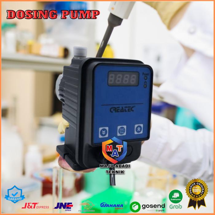 Jual Dosing Pump 4 LPH 7 Bar Pompa Kimia CREATEC E0704 Dossing Pump ...