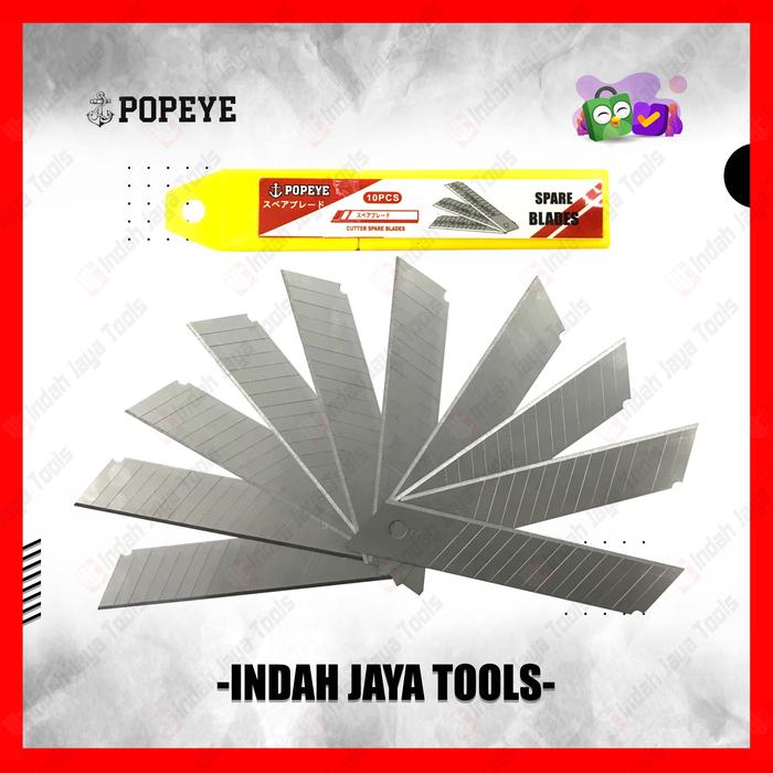 Jual POPEYE Isi Cutter Set 10 Pcs BESAR - Spare Blades Kater Cuter ...