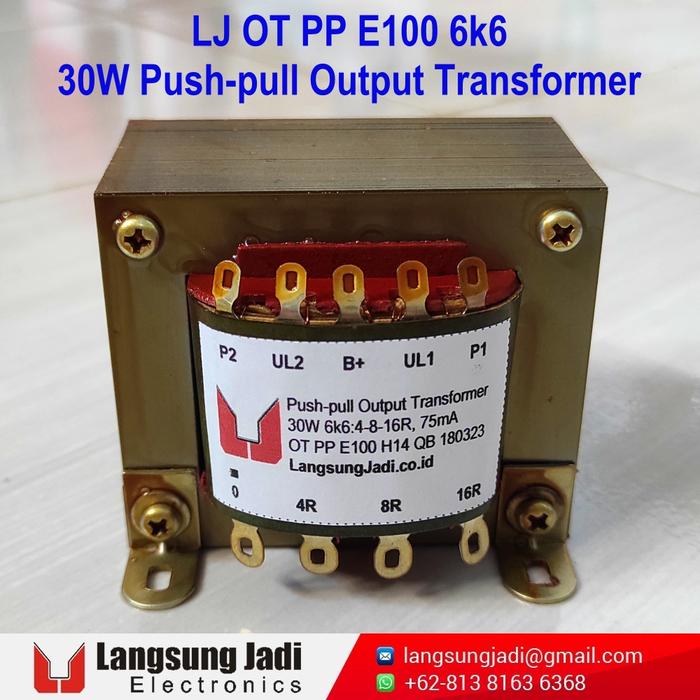 Jual LJ OT PP E100 6k6 30W Push-pull Output Transformer EL34 6CA7 KT66 6L6 - OT (no cover) - Kab ...