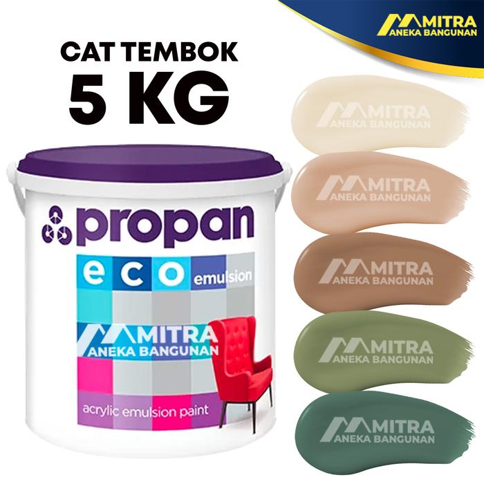 Jual CAT TEMBOK INTERIOR PROPAN ECO EMULSION 5 KG / SAGE GREEN COKLAT ...