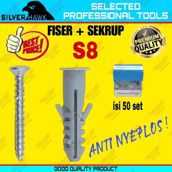 Jual Fiser Sekrup S8 Fisher Viser Piser untuk sekrup Dinding Wall Anchor - Jakarta Barat ...
