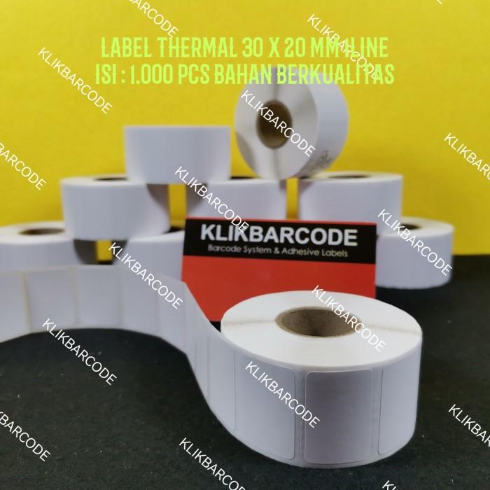 Jual Stiker Kertas Label Barcode Thermal ukuran 30x20mm - 30 x 20 mm ...