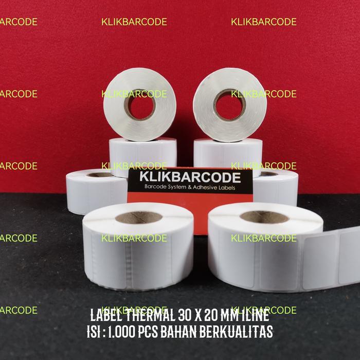 Jual Stiker Kertas Label Barcode Thermal ukuran 30x20mm - 3 X 2cm - 1000 lb - Kota Semarang ...