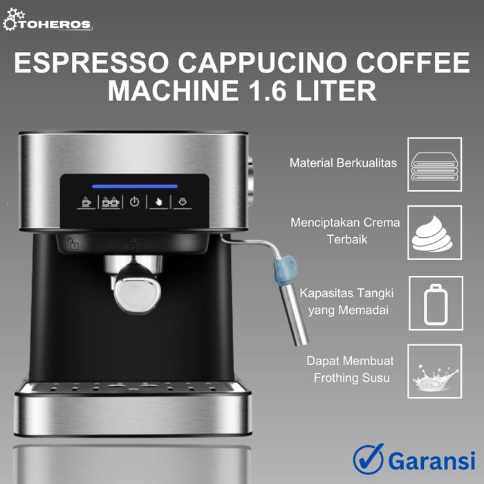 Jual Mesin Kopi Espresso Cappucino Coffee Machine 1.6 Liter - Jakarta Barat - OTOHEROS | Tokopedia