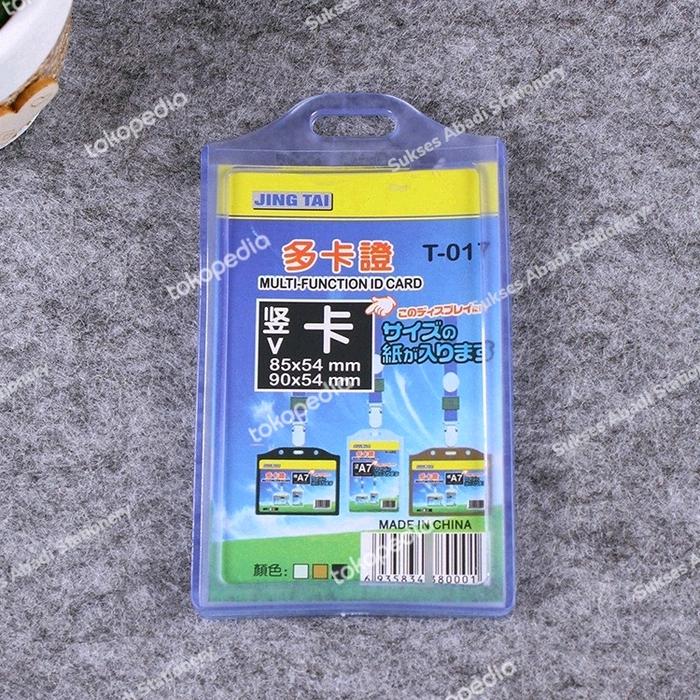 Jual Name Tag/ Casing/ Frame ID Card Karet Bening 2 Sisi T-017 PREMIUM ...
