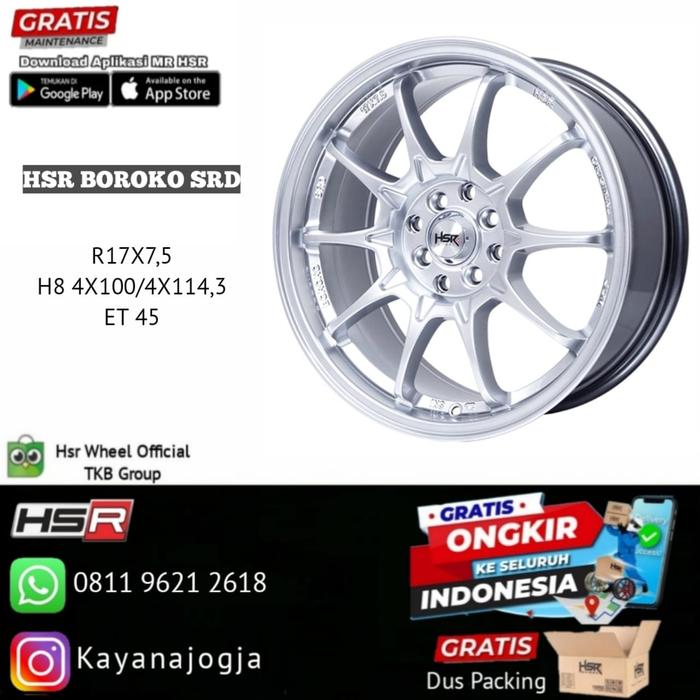 Jual Velg HSR Original Boroko SRD R17 Velg Mobil HSR Ring 17 HSR Boroko SRD - Kab. Sleman - HSR ...