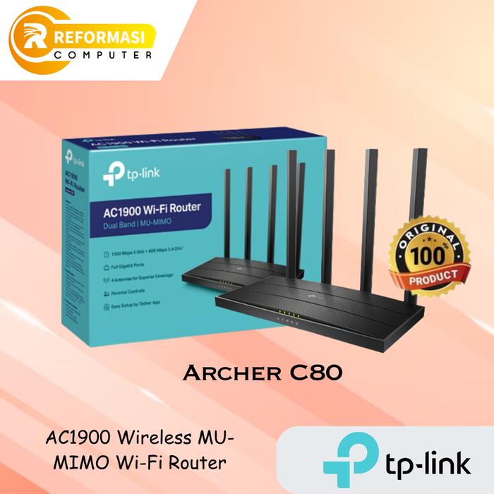 Promo TP-Link Archer C80 AC1900 WiFi Router / Archer C 80 AC 1900 Mu ...