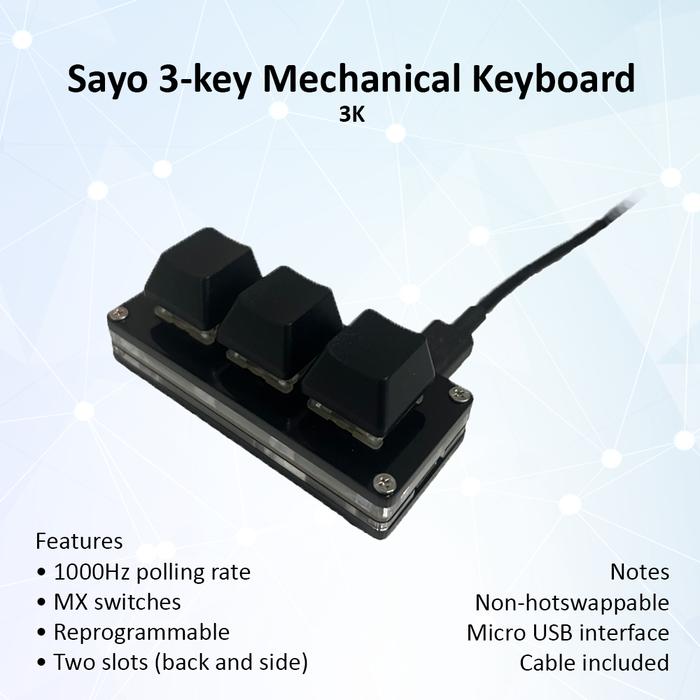 Jual Sayo 3-key Mechanical Keyboard MX Switch KB Programmable 3K RGB ...