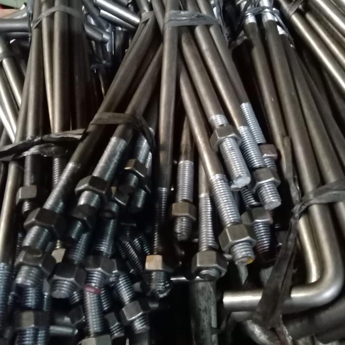 Jual baut angkur L angker anchor bolt baja as st41 st 41 m18 m 18 mm ...