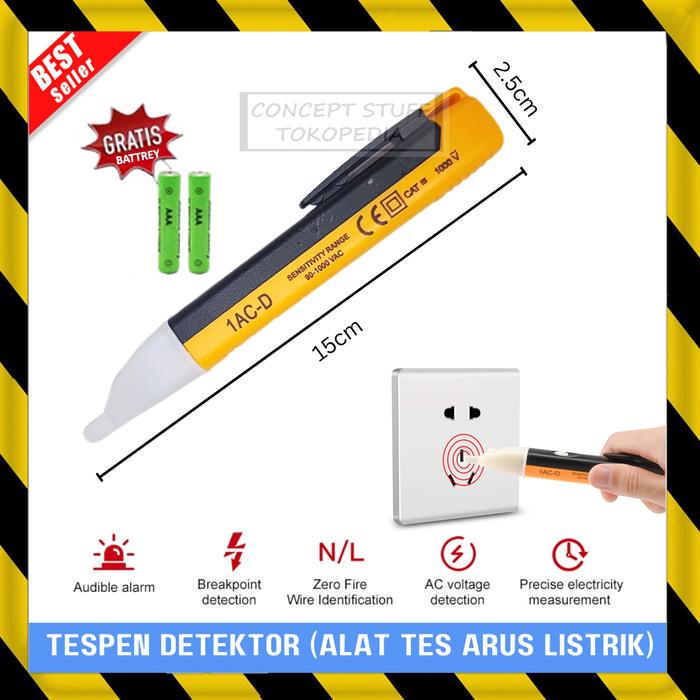 Jual ALAT CEK ARUS LISTRIK OBENG TESPEN DETEKTOR VOLTASE VOLTAGE ...