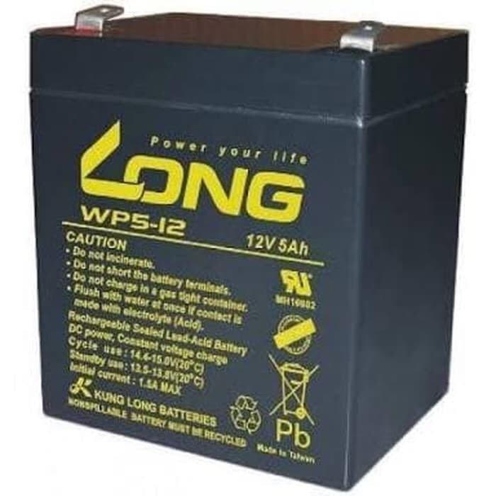 Jual Battery Long WP5-12 12V 5Ah Long Battery 12v 5Ah Baterai ups Apc ...