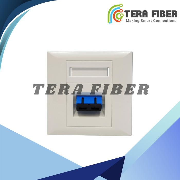 Jual Roset Tanam/Face Plate 2 Core SC +Adapter SM FTTH FO/Fiber Optic ...