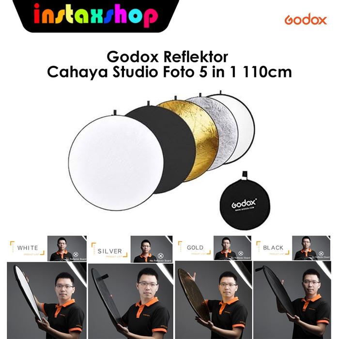 Jual Godox Reflektor Cahaya Studio Foto 5 In 1 110cm - Rft-05 Bulat Di ...