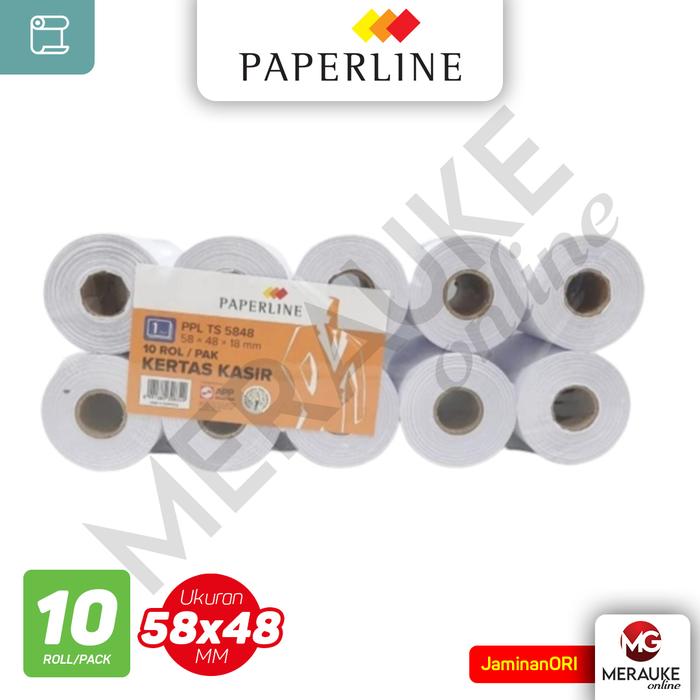 Jual Paperline Kertas Telstruk / Kertas Kasir 1 Ply 58x48 (Isi 10 Rol ...