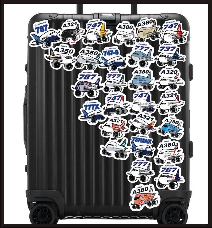 Jual plane sticker / aeroplane sticker pack / flight sticker / sticker ...