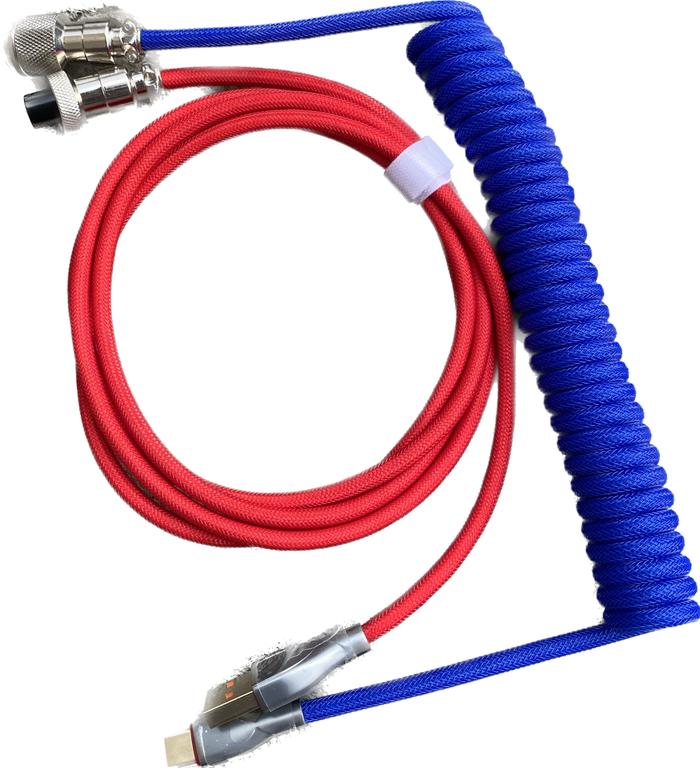 Jual Mechanical Keyboard Coiled Cable Wire Type C Aviation Connector ...