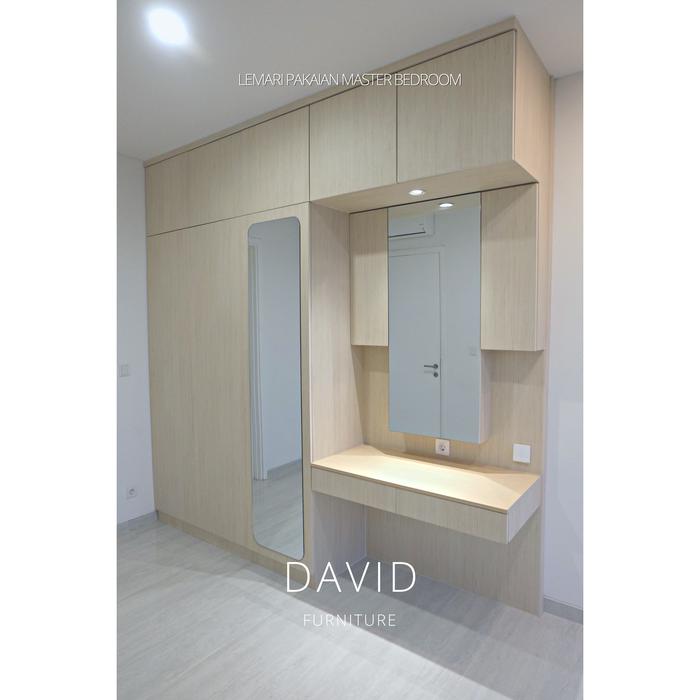 Jual lemari baju minimalis modern meja kaca rias hpl aica - Jakarta ...