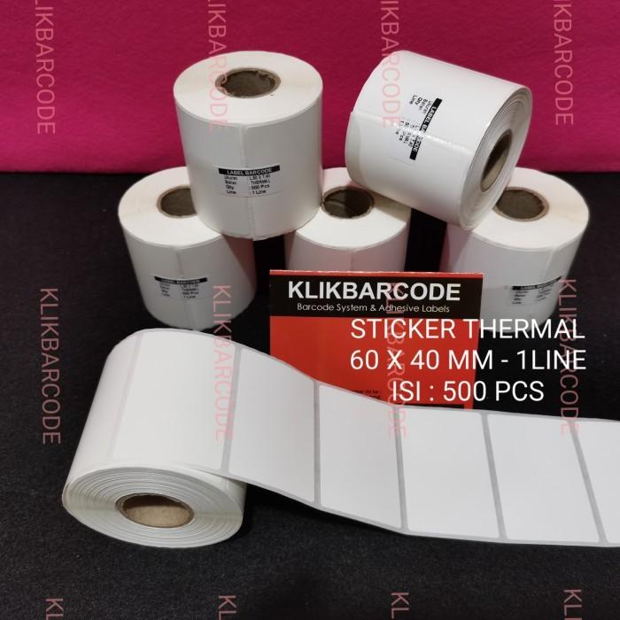 Jual LABEL THERMAL Uk 60 X 40 / 60X40 MM / 60X40MM STIKER BARCODE 6 x 4 ...
