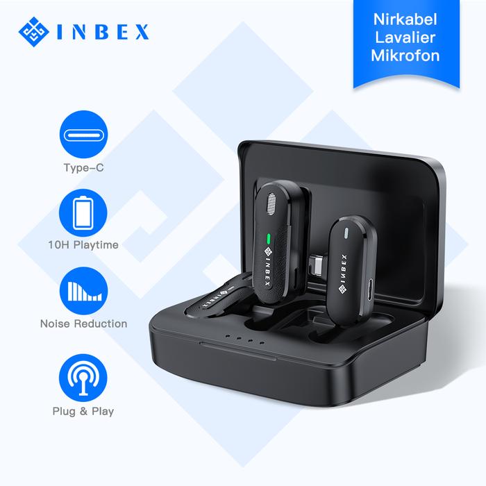 Promo INBEX 2in1 Nirkabel Microphone Wireless mic Tipe-C with Charging ...