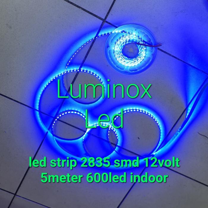 Jual strip led biru 2835 smd 12v 120led - strip ceiling etalase 5m ...