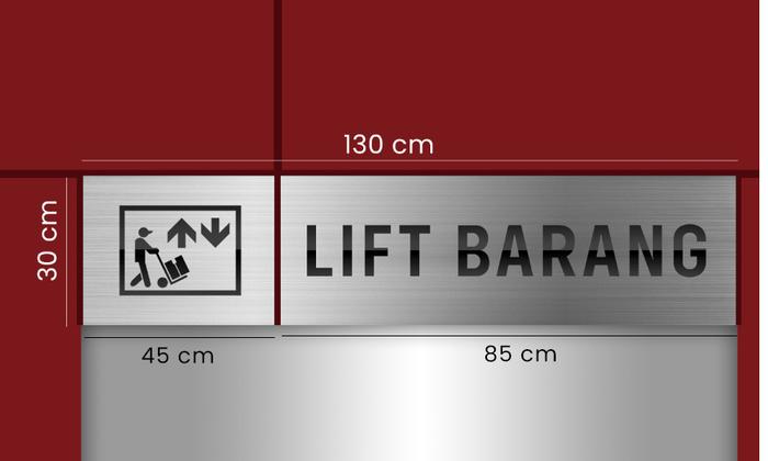 Jual Petujuk Signage Lift Barang warna Silver Stainless - Jakarta Pusat ...