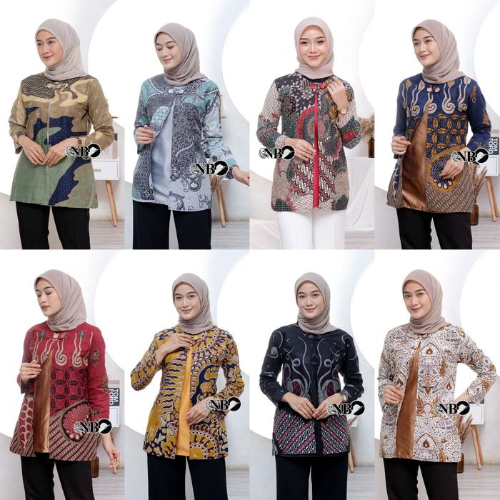 Contoh Model Baju Batik Wanita Kantor
