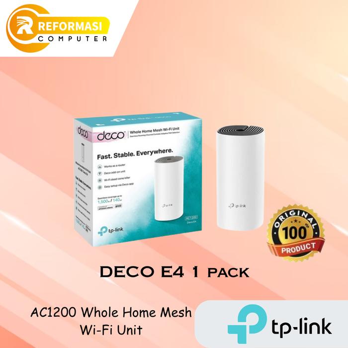 Jual TP-LINK Deco E4 AC1200 1Pack Whole Home Mesh WiFi System Tplink 1 ...
