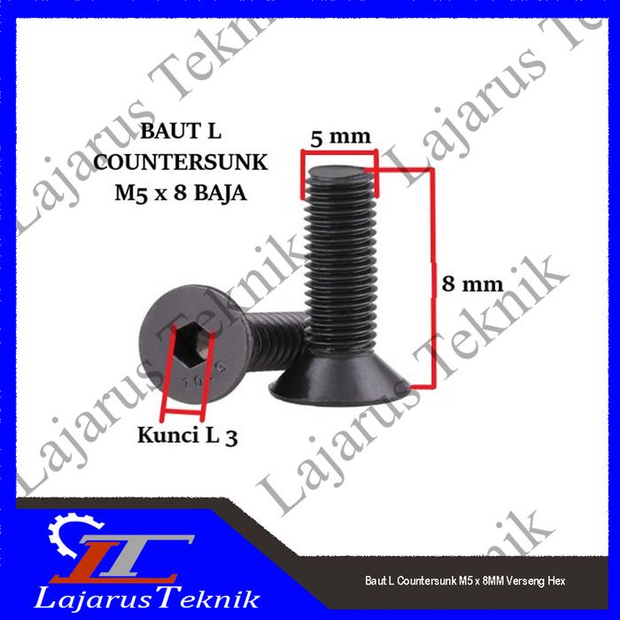 Jual Baut L Countersunk M5 x 8MM Verseng Hex - Kota Cimahi - Lajarus ...