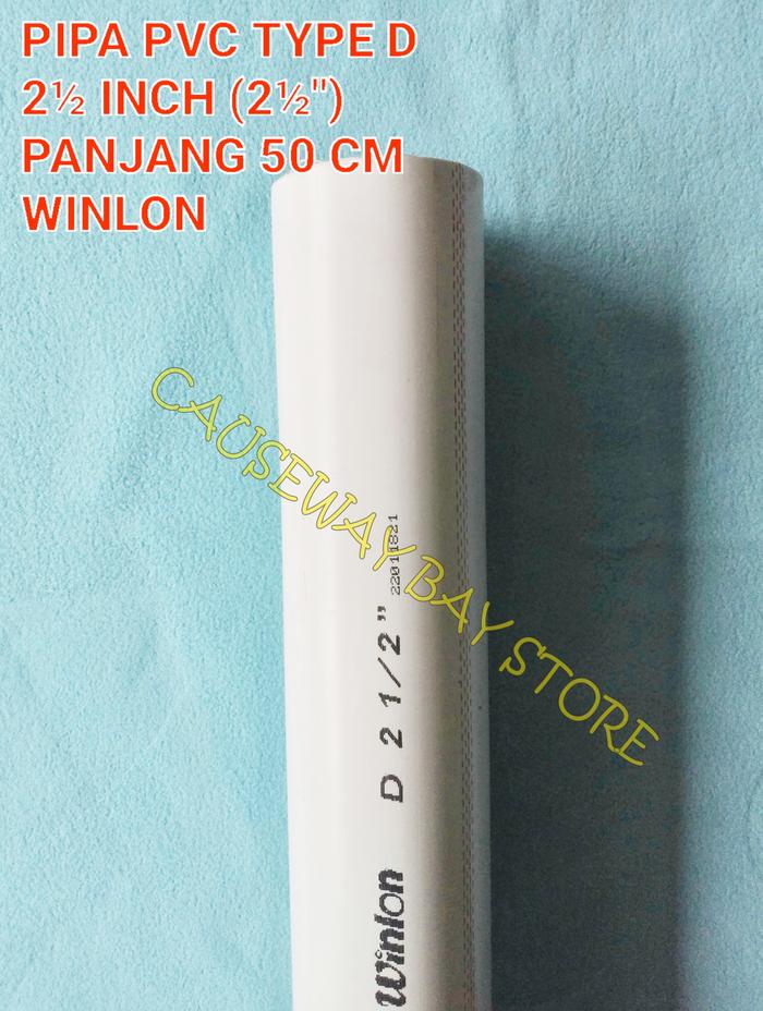 Jual PIPA PVC 2 1/2 INCH PANJANG 50 CM PUTIH WINLON - Kab. Sidoarjo ...