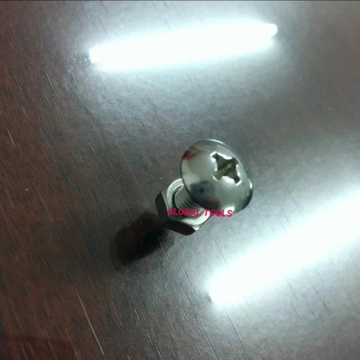 Jual JT ss m6x20 + mur ss m6 kunci 10 baut 10 Truss head baut payung ...