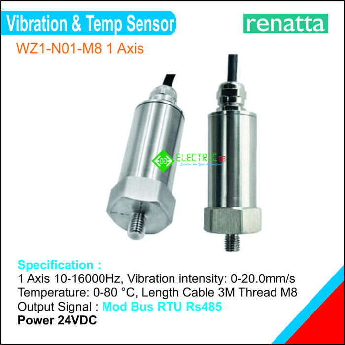 Jual Vibration & Temperature Sensor Output Rs485 / Sensor Getaran 1 ...