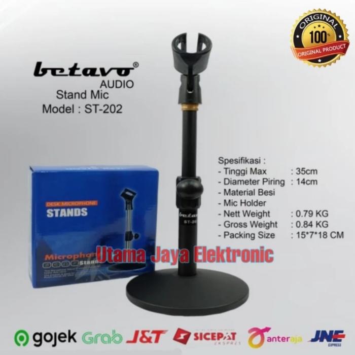 Jual Stand Mic Meja Betavo ST 203 Stand Microphone Profesional ST 203 ...