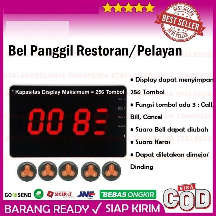 Jual BEL BELL RESTORAN RESTORANT HOSPITAL CAFE PANGGIL WAITERS CALL ...