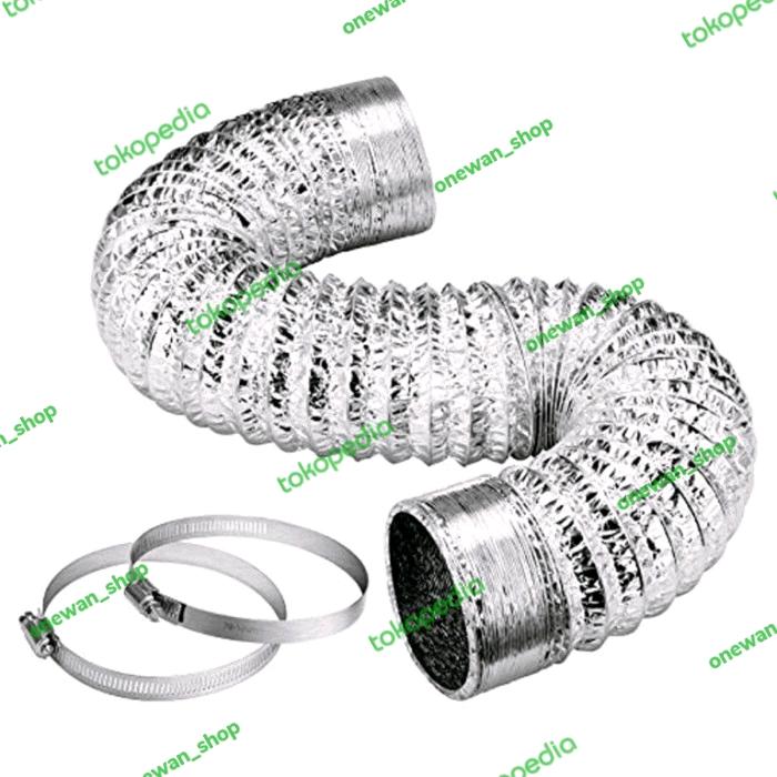 Jual pipa exhaust fan flexible 4 in panjang 10 meter free clamp 2 pcs ...