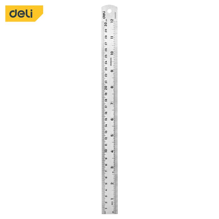 Promo Deli Penggaris Besi 15 / 20 / 30 / 50 Cm Steel Ruler EDL80XXY ...