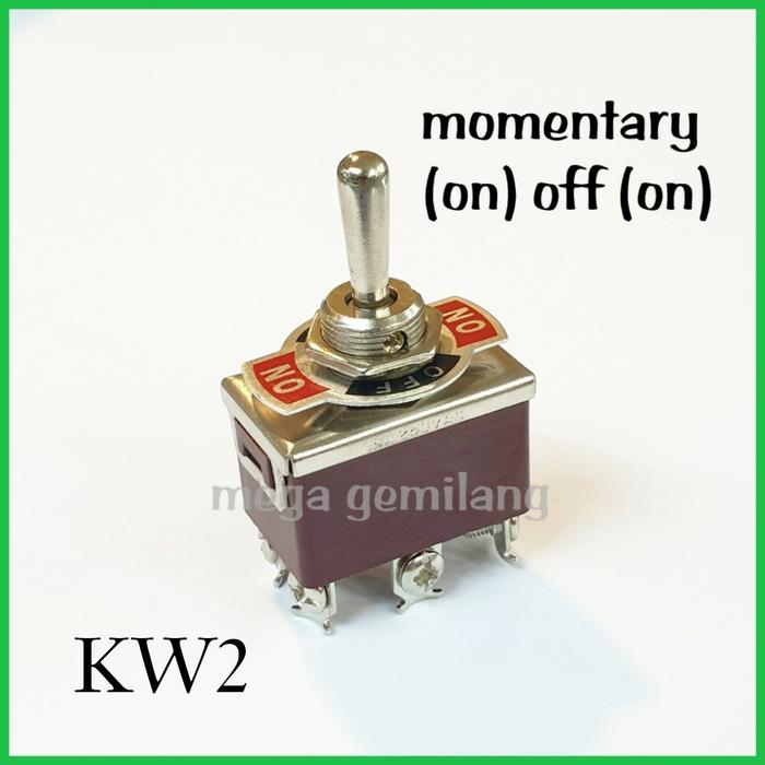 Jual Saklar Toggle switch momentary 6p (on) - off - (on) - KW2 ...