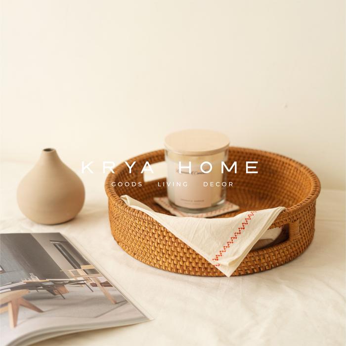 Jual Baki Rattan / Aesthetic Tray / Organizer Tray / BAKI Tray - Kota ...