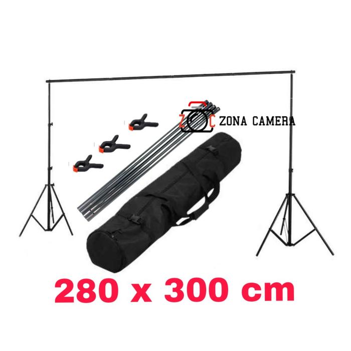 Jual Background Stand Besar Studio Foto Video Layar Kaki Backdrop Kit ...