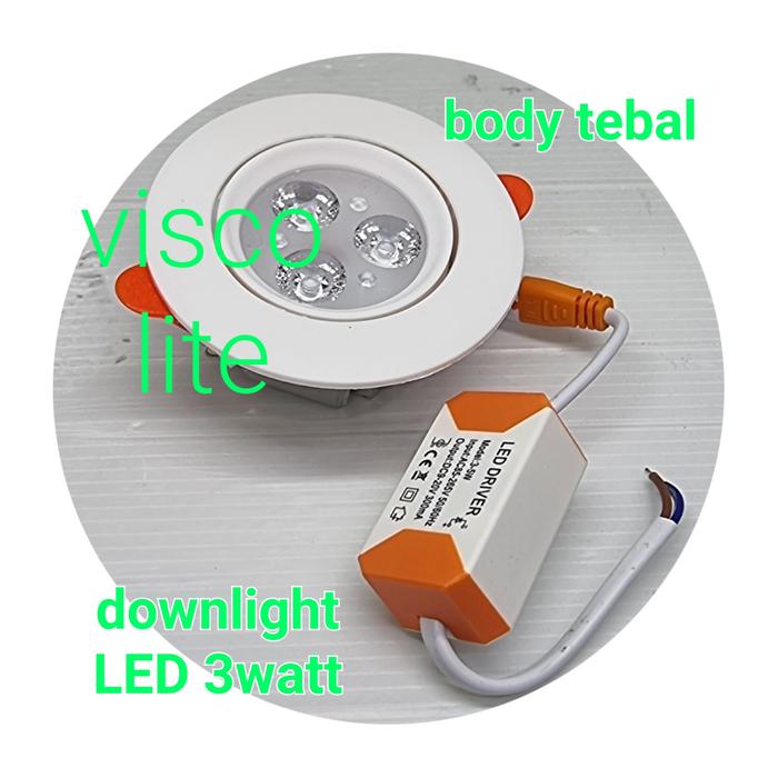 Jual downlight plafon led 3watt 3mata 3w - spotlight ceiling led 3 watt 220 - Jakarta Barat ...