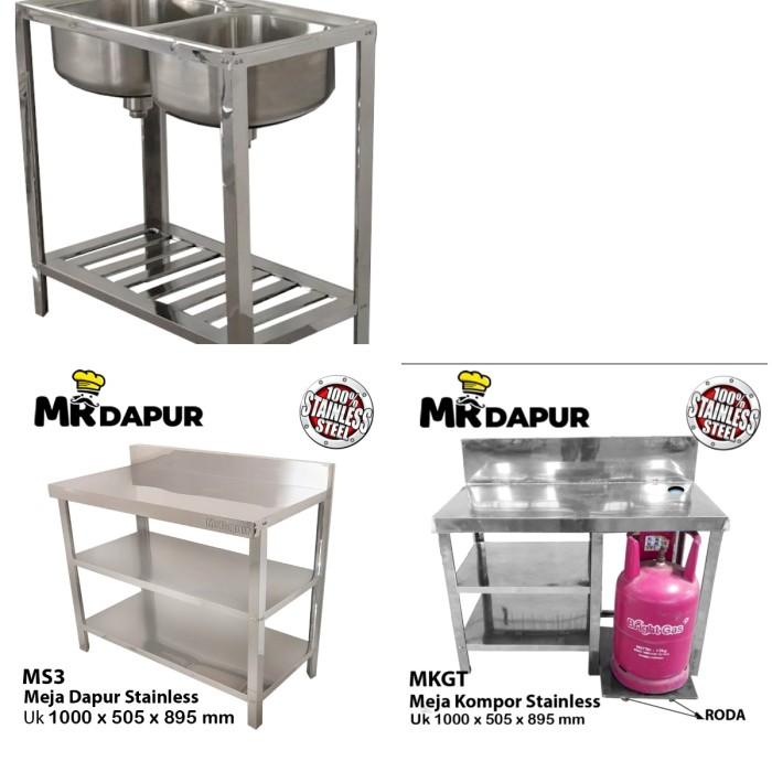 Jual Paket Meja Stainless meja kompor dan Bak Cuci Piring Double - Kota ...