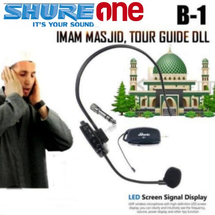 Jual bus UHF mic imam masjid musholla wireless Jack microphone headset ...