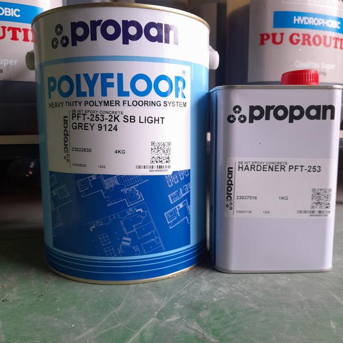 Jual Cat epoxy lantai PROPAN POLYFLOOR PFT-253-2K SB Warna LIGHT GREY ...