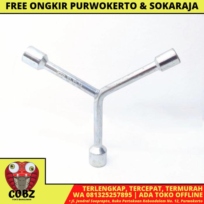 Jual 10 MM x 12 MM x 14 MM / NM Kunci Sok Shock Socket Y Wrench 3 ...