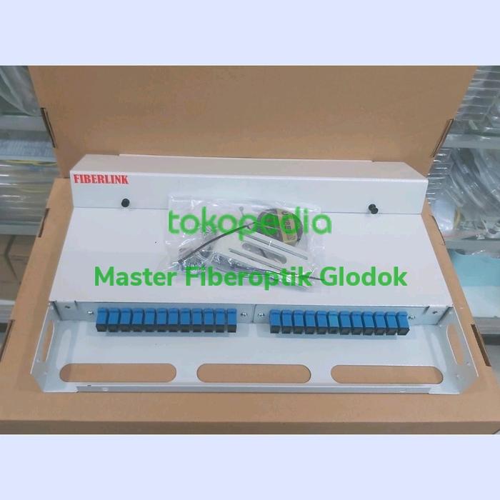 Jual FIBERLINK ODF OTB RACK 24 CORE + ADAPTOR SC UPC SINGLEMODE FIBER ...