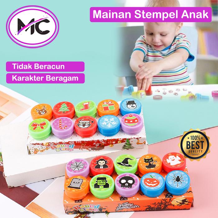 Jual Cap Mainan Anak Karakter Lucu Stempel Mini Stamp Mainan Edukasi ...